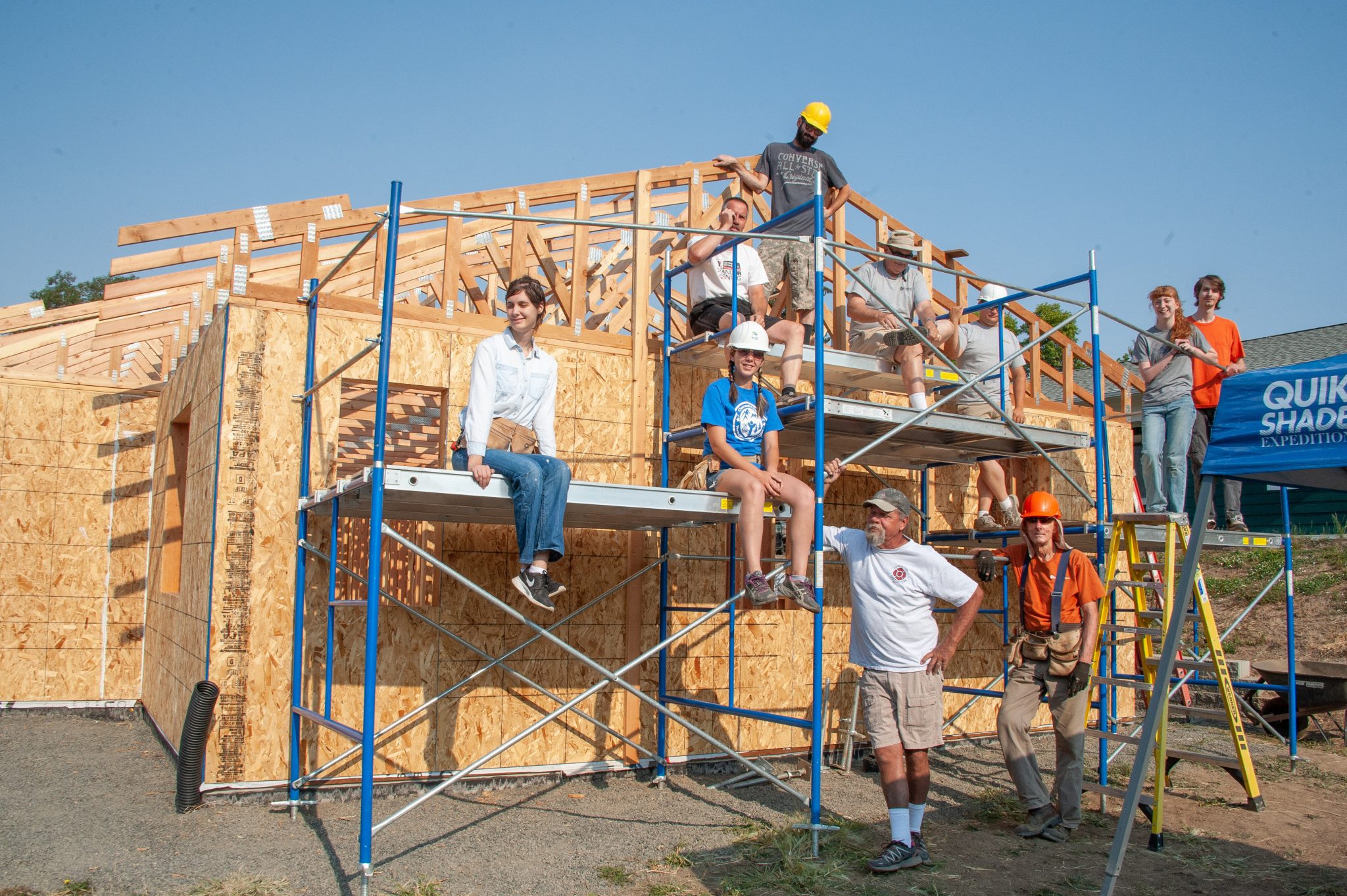 Scaffolding with New components Purcahsed with a Moscow Rotary Grant (1 ...