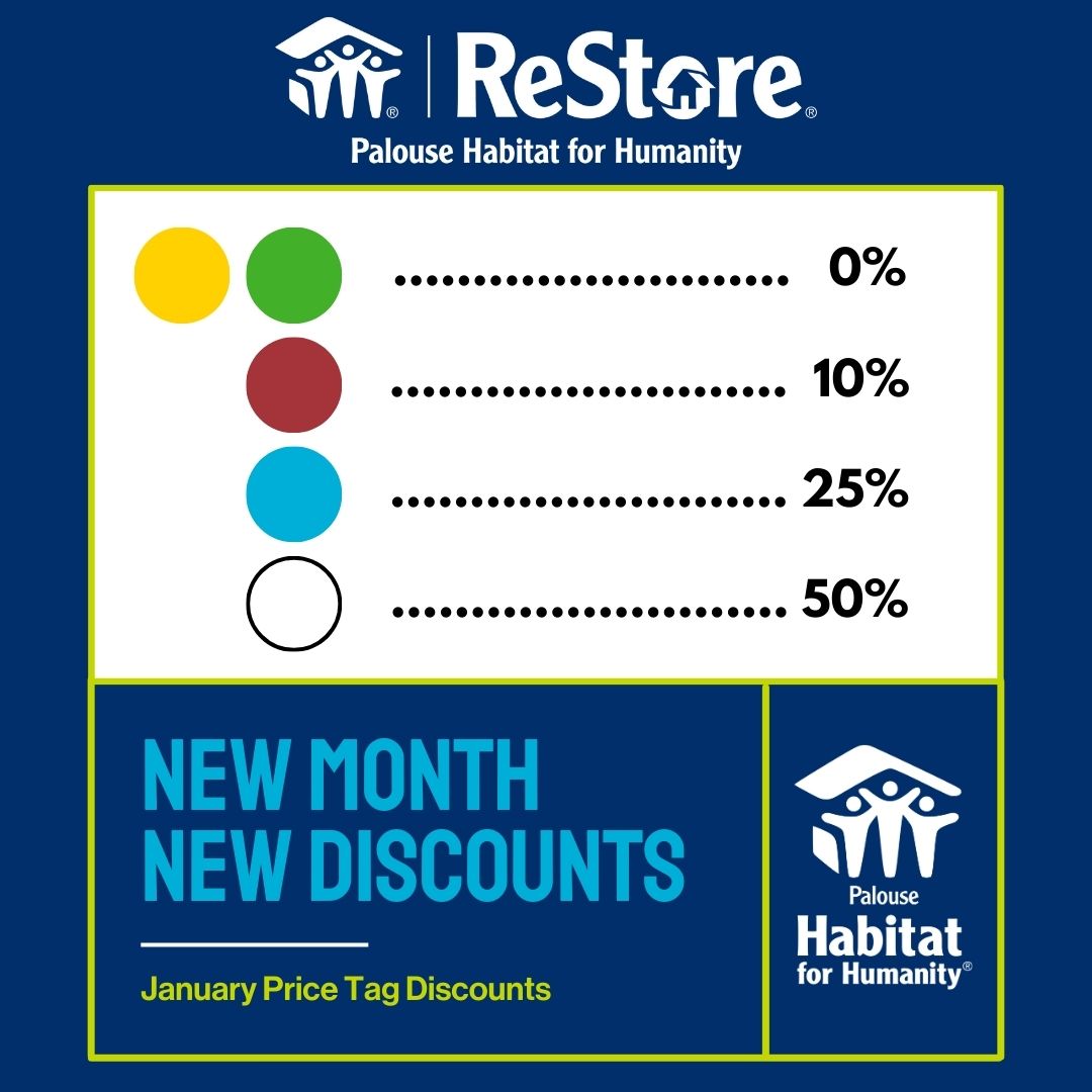 January Discounts - Palouse Habitat for Humanity